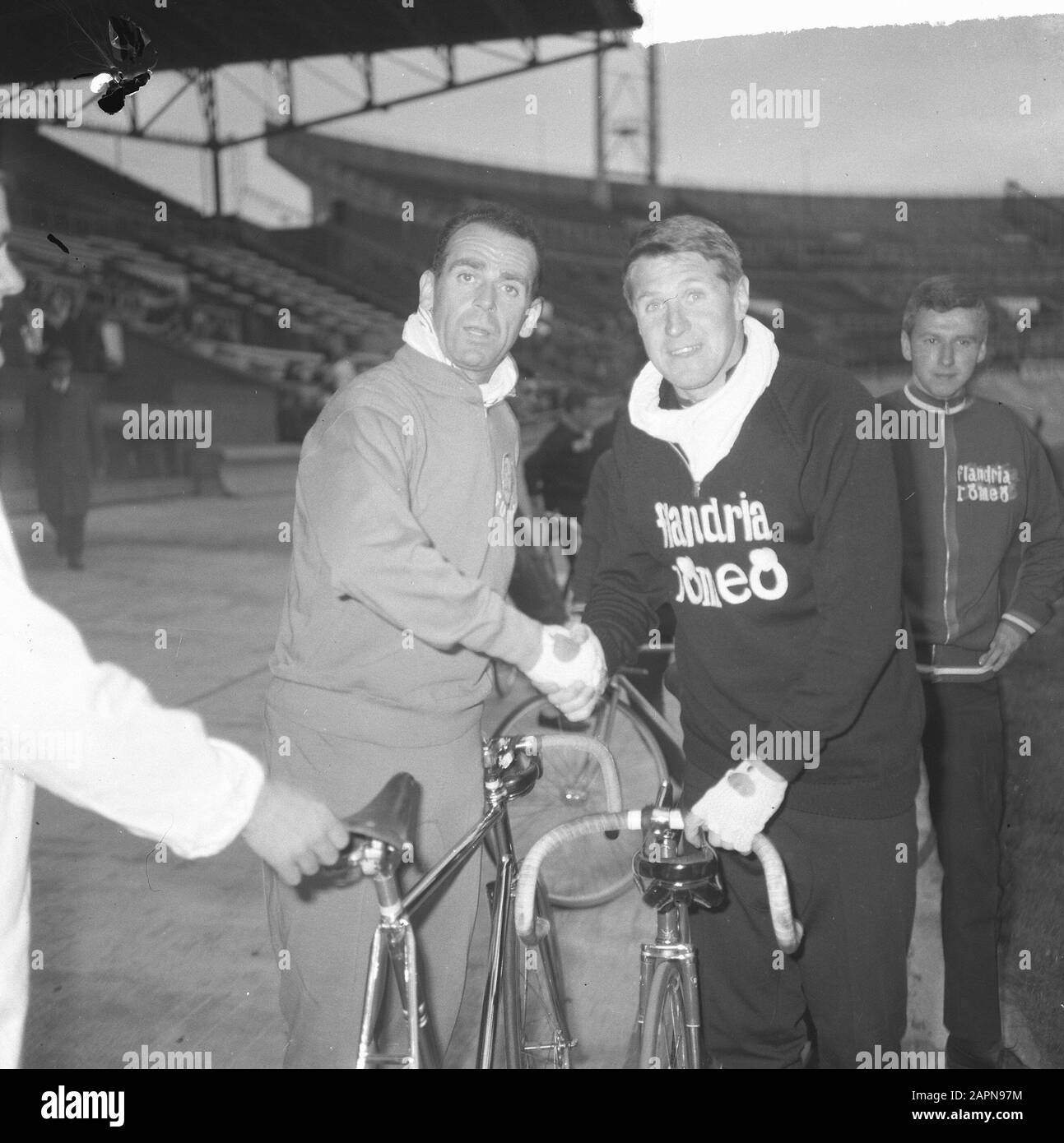 Cycling races in Olympic Stadium, Peter Post and Rik van Steenbergen ...