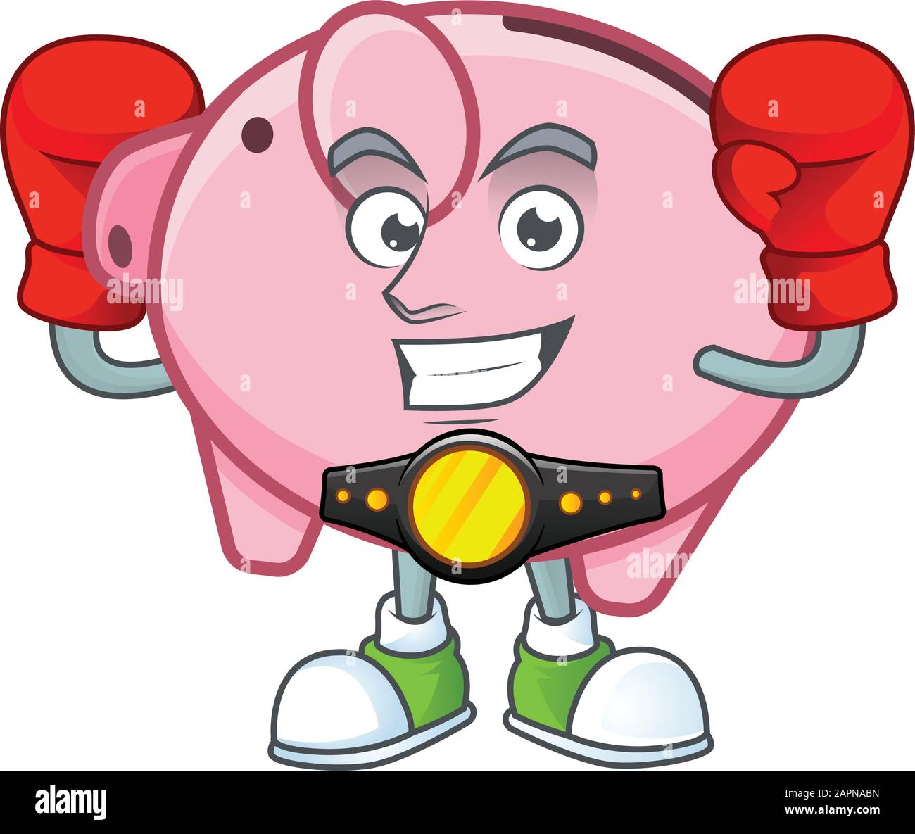 Bank With Face Cartoon