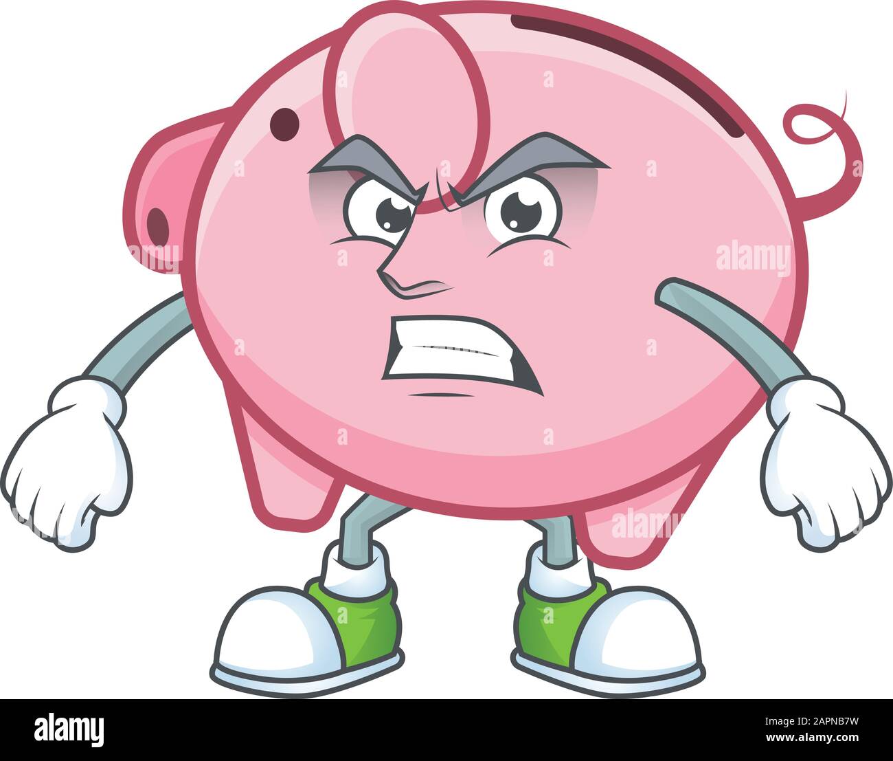 Bank With Face Cartoon