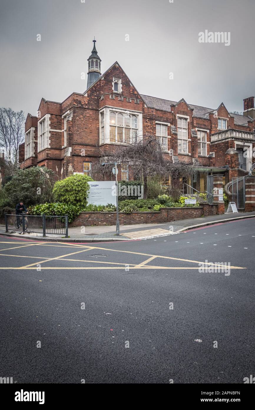 The exterior of Camden Arts Centre, Arkwright Road, London, NW3, UK ...