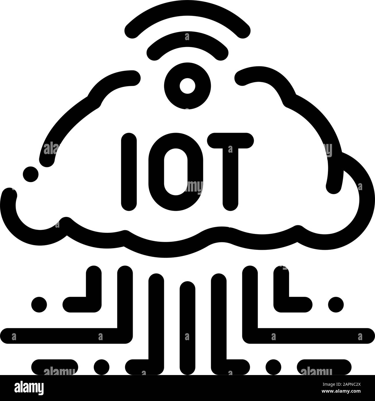 Internet of Things Icon Vector Outline Illustration Stock Vector Image ...