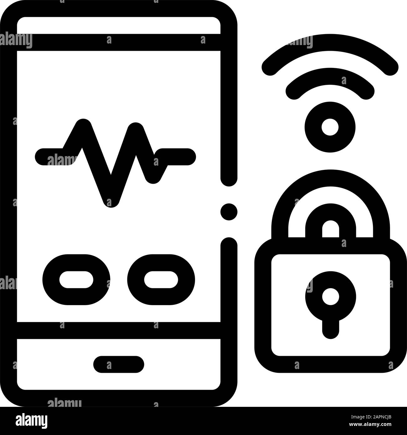 Wi-Fi Defense Icon Vector Outline Illustration Stock Vector Image & Art ...