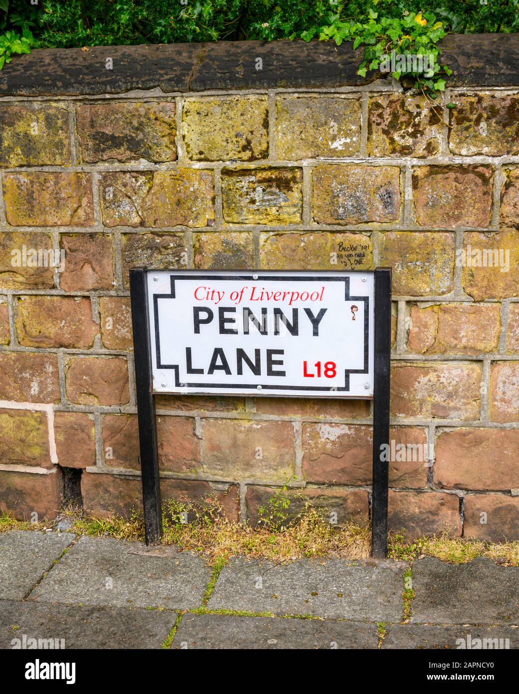 Penny Lane in Liverpool was made famous by the song "Penny Lane ...