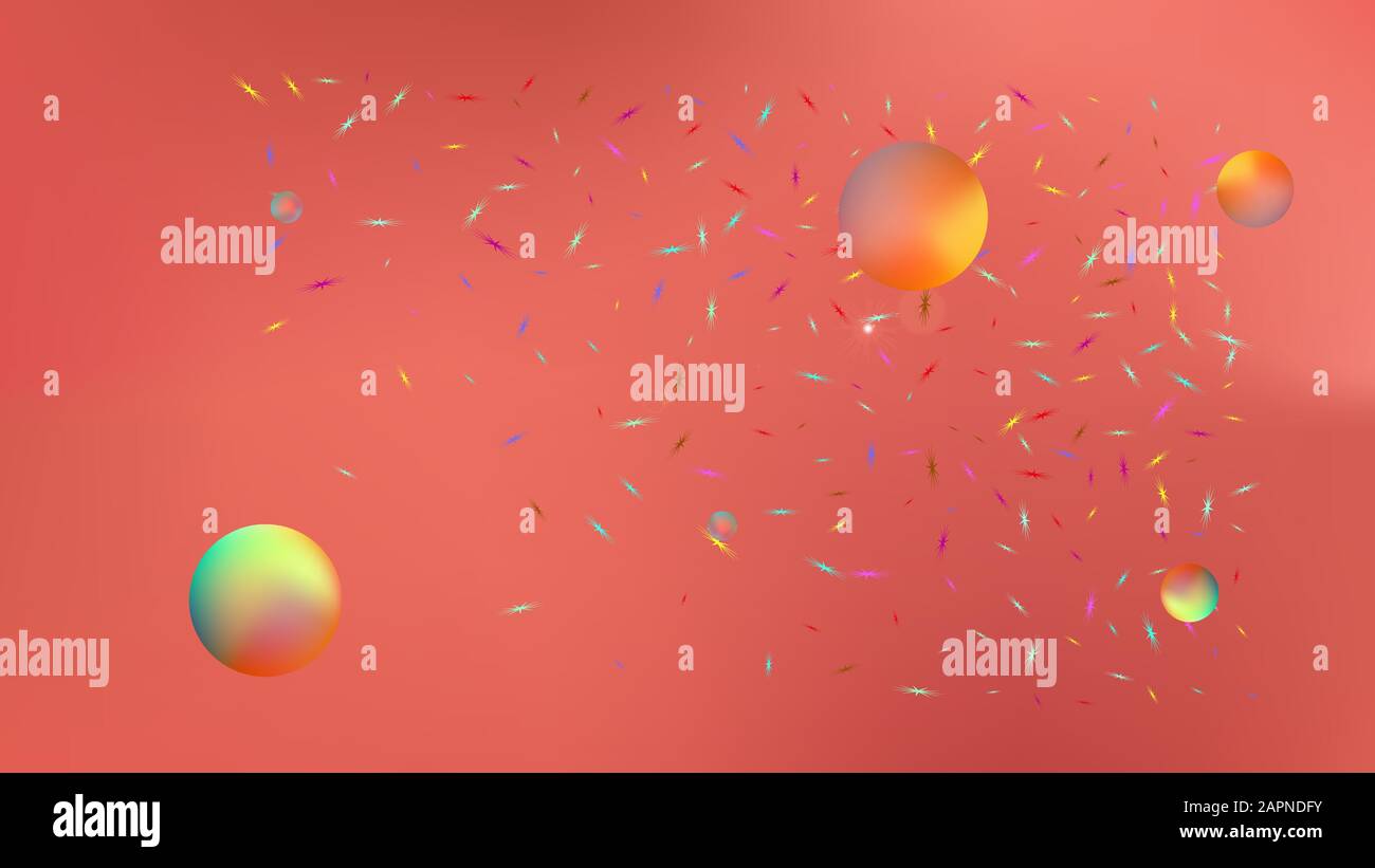 Common colorific illustration theme. Pure space fantasy. Background ...