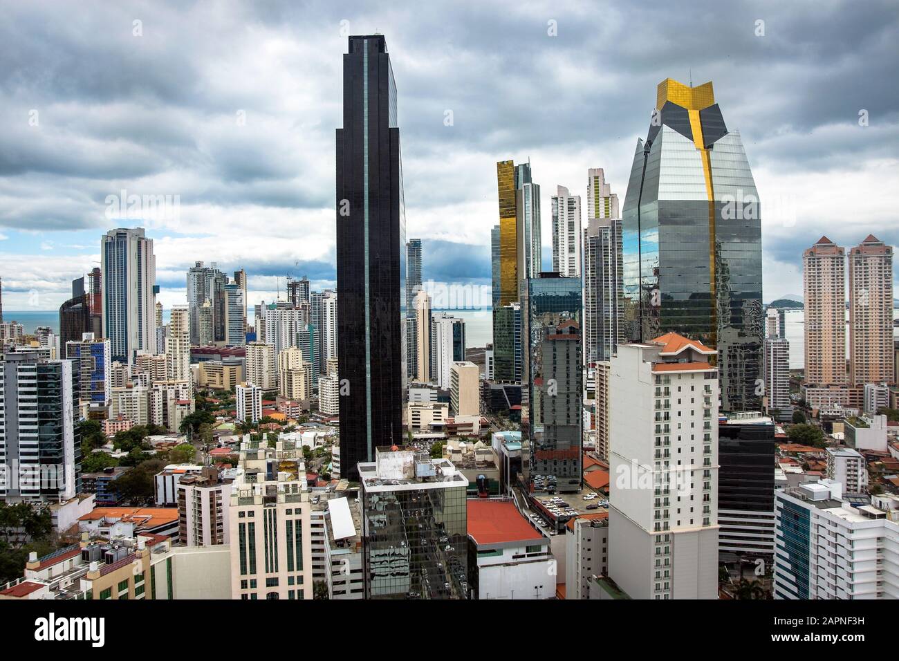 Financial center of Panama City, Panama.Cityscape panorama of Panama ...