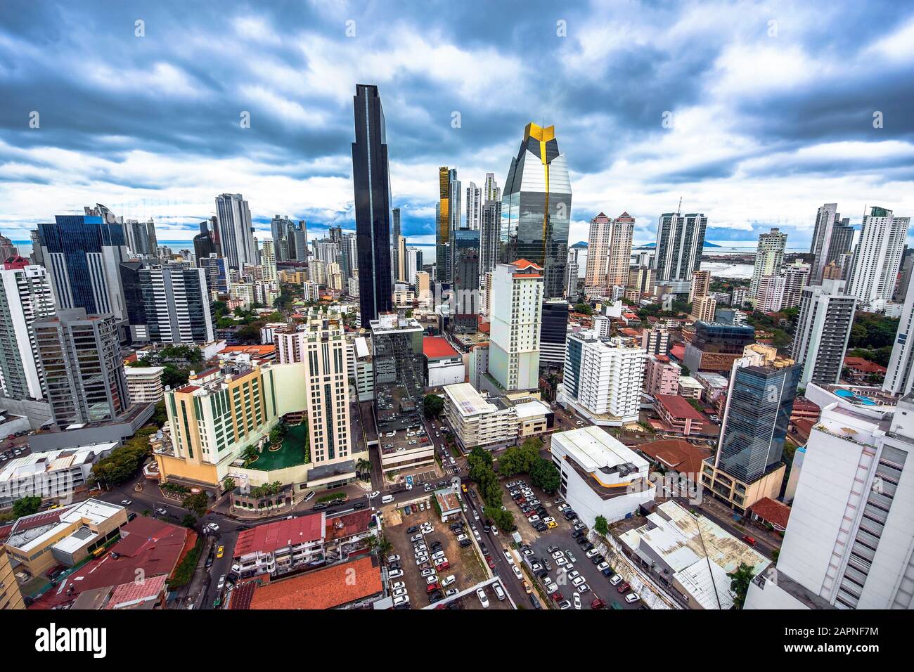 Aerial view of the modern skyline of Panama City , Panama Stock Photo ...
