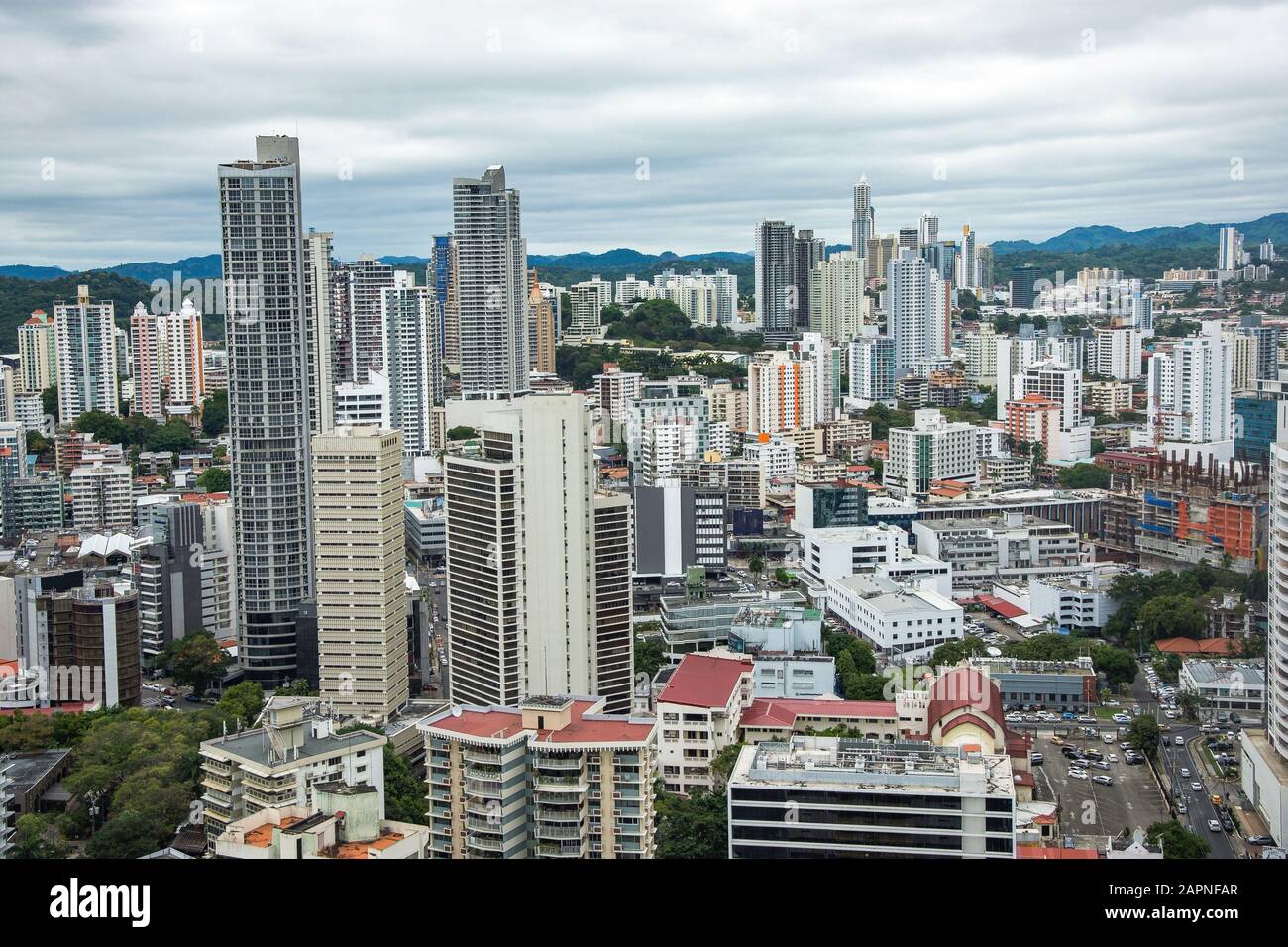 Downtown Panama City Skyscrapers, Panama. Building cityscape panorama ...
