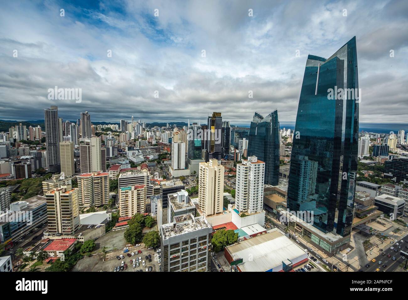 Aerial view of the modern skyline of Panama City , Panama Stock Photo ...
