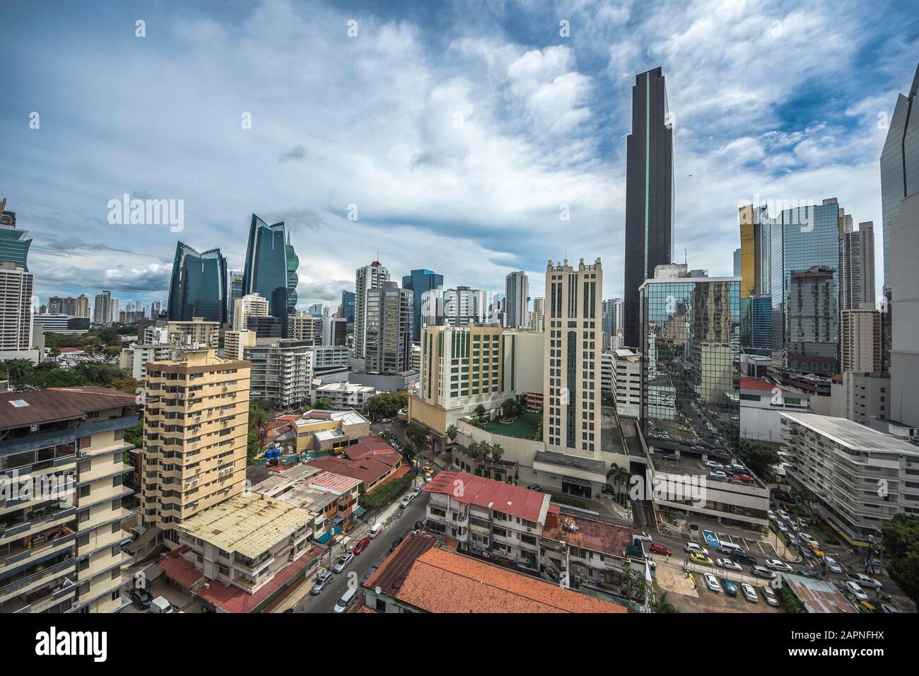 Panoramic view of Panama City Skyline - Panama City, Panama Stock Photo ...