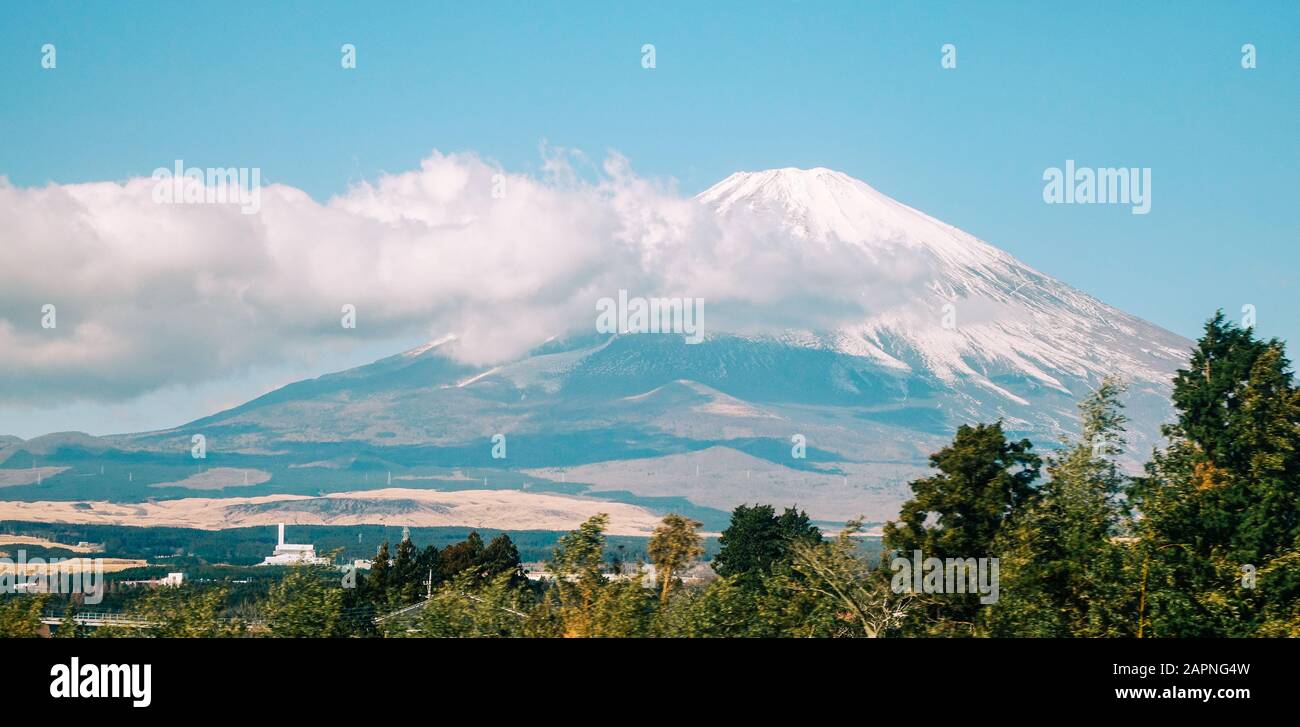 View of Mt. Fuji in sunny day. Mount Fuji has been a sacred site for ...