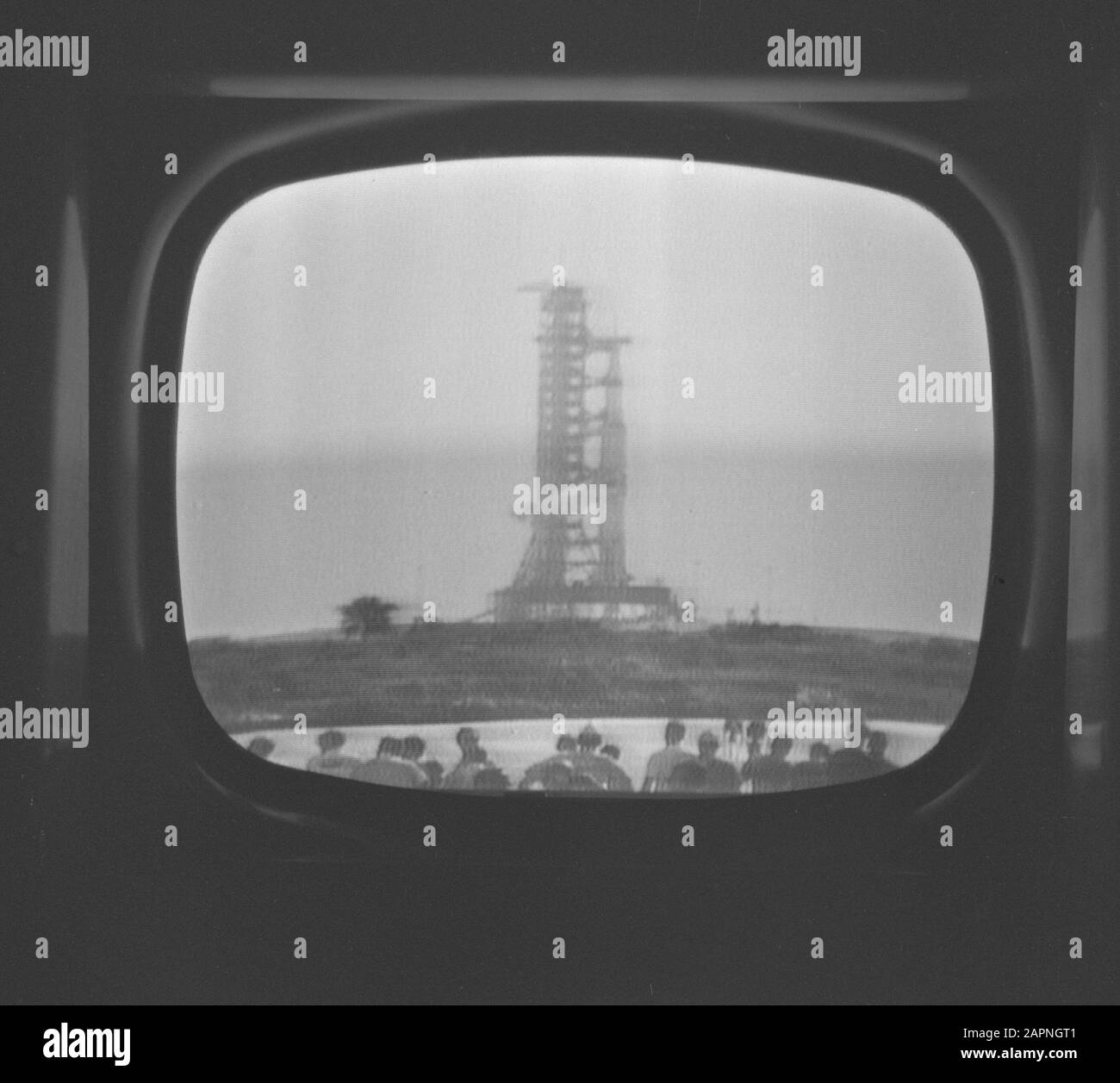 Apollo 11 launched from Cape Kennedy, photographed from the TV ...