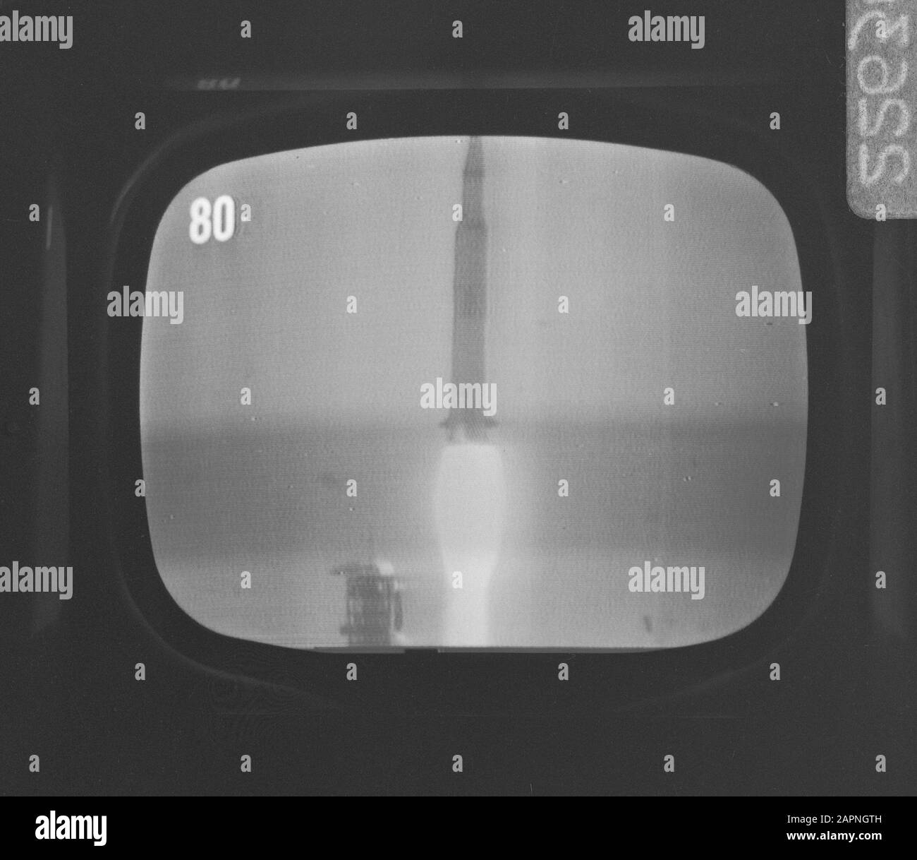 Apollo 11 launched from Cape Kennedy, photographed from the TV ...