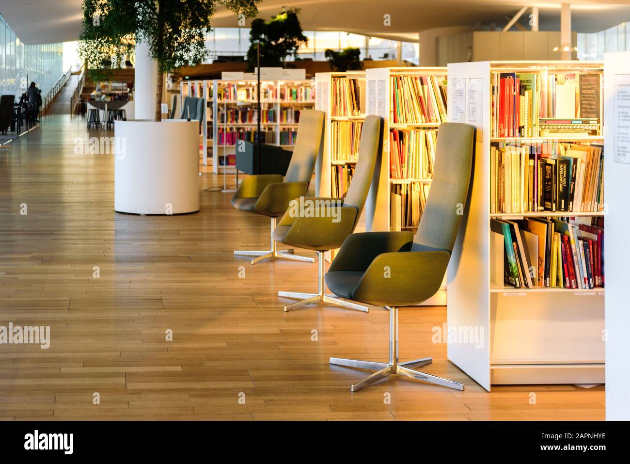 HELSINKI, FINLAND - December 28, 2019: Helsinki Central Library Oodi ...