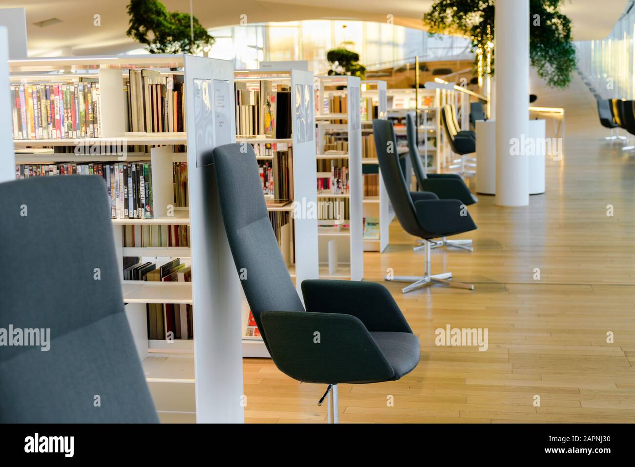 HELSINKI, FINLAND - December 28, 2019: Helsinki Central Library Oodi ...