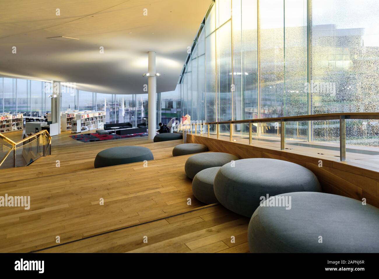 HELSINKI, FINLAND - December 28, 2019: Helsinki Central Library Oodi ...