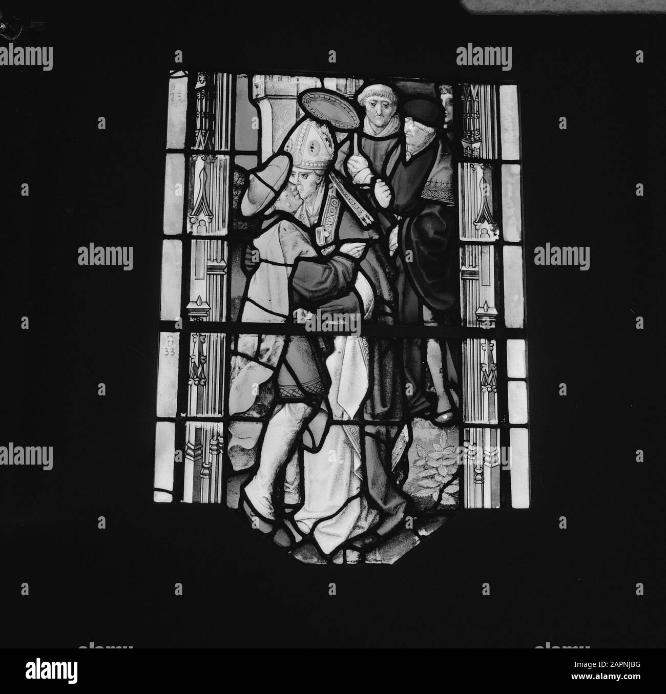 Exhibition of French church windows in the Rijksmuseum A church stand ...