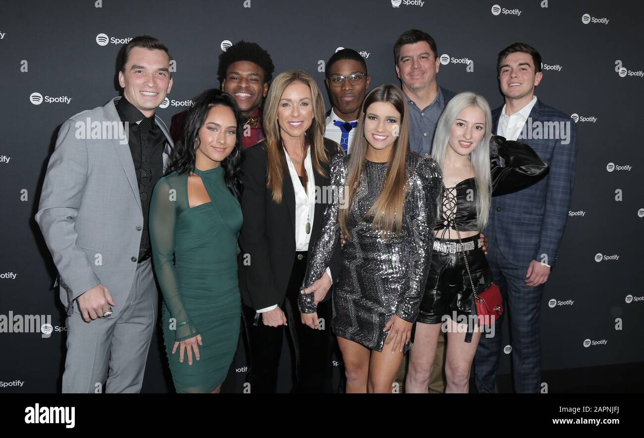 Los Angeles, USA. 23rd Jan, 2020. Cast of 'Cheer' walking the red ...