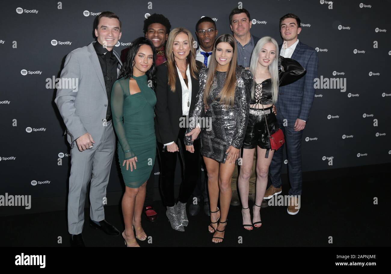 Los Angeles, USA. 23rd Jan, 2020. Cast of 'Cheer' walking the red ...
