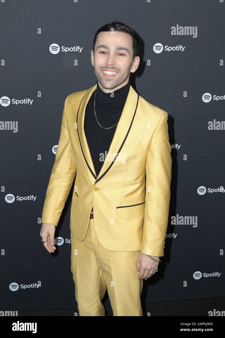 Los Angeles, USA. 23rd Jan, 2020. Max Schneider walking the red carpet ...