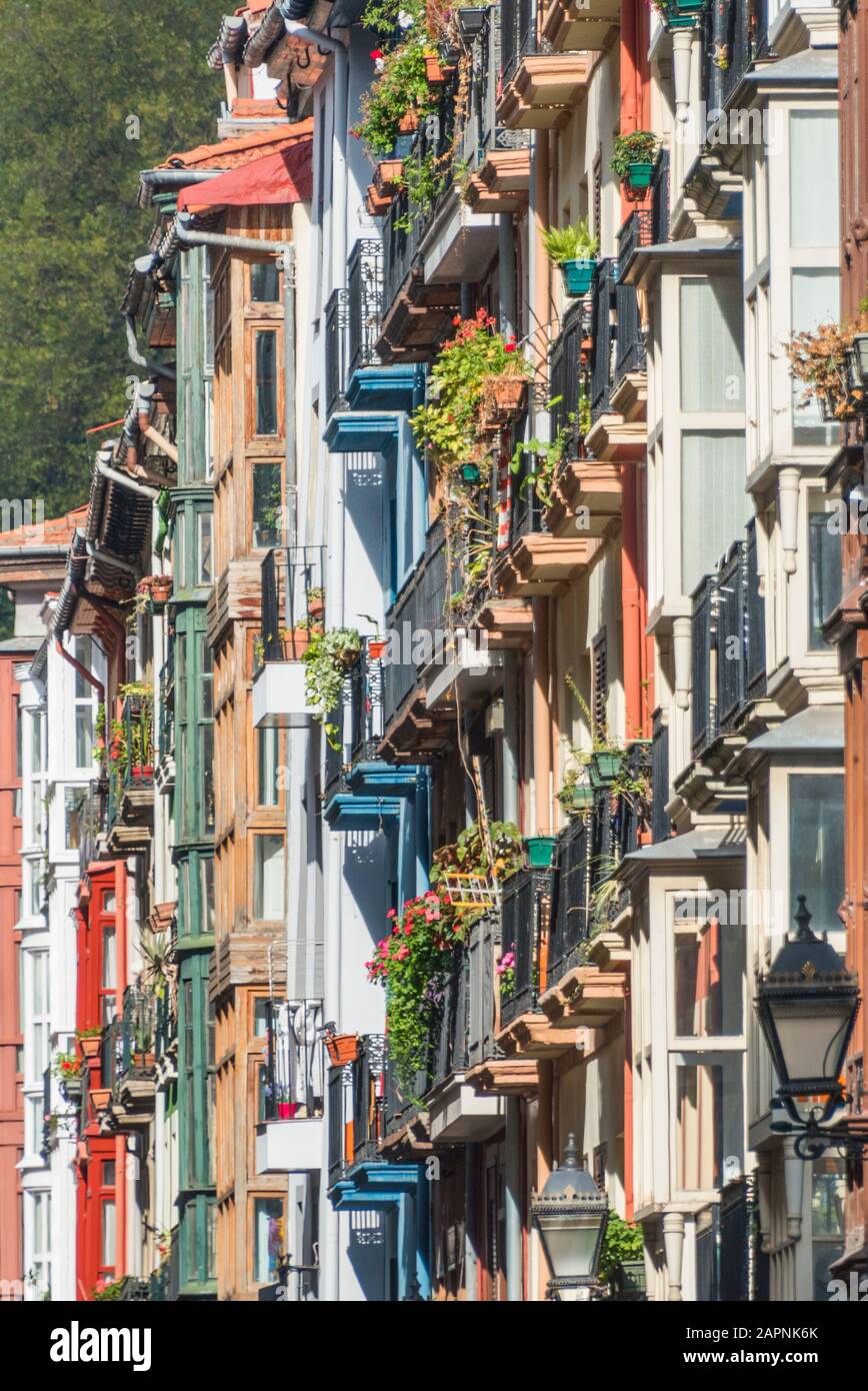 The charming Casco Viejo area of Bilbao, Spain Stock Photo - Alamy