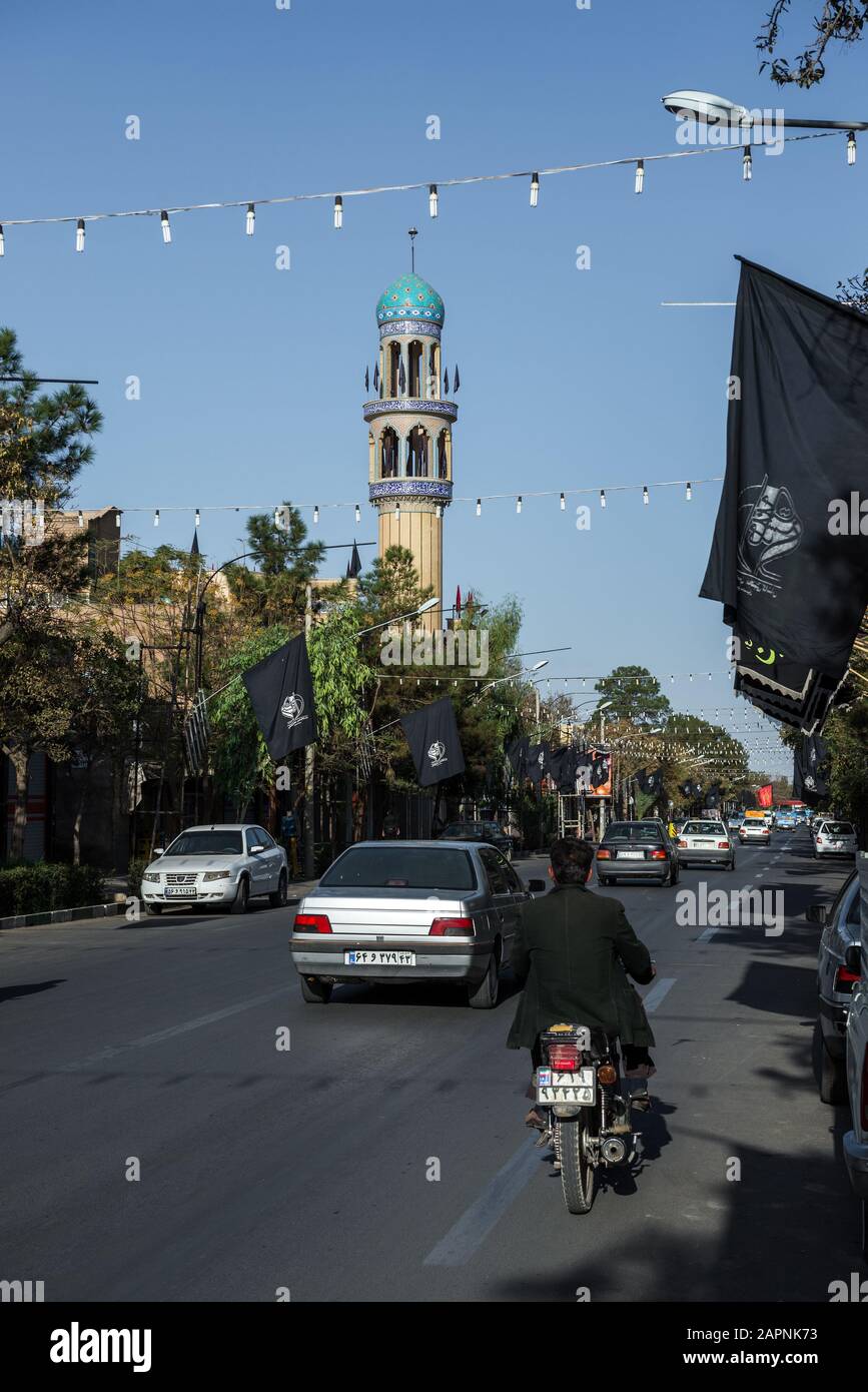 One of main street on the Old Town of Kashan city, capital of Kashan ...