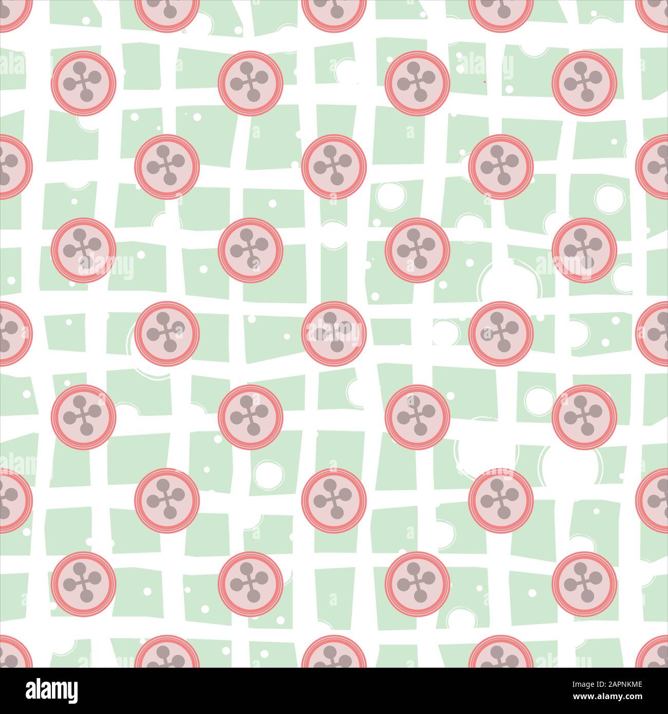 Seamless Pattern with buttons. Vector Illustration Stock Vector Image ...
