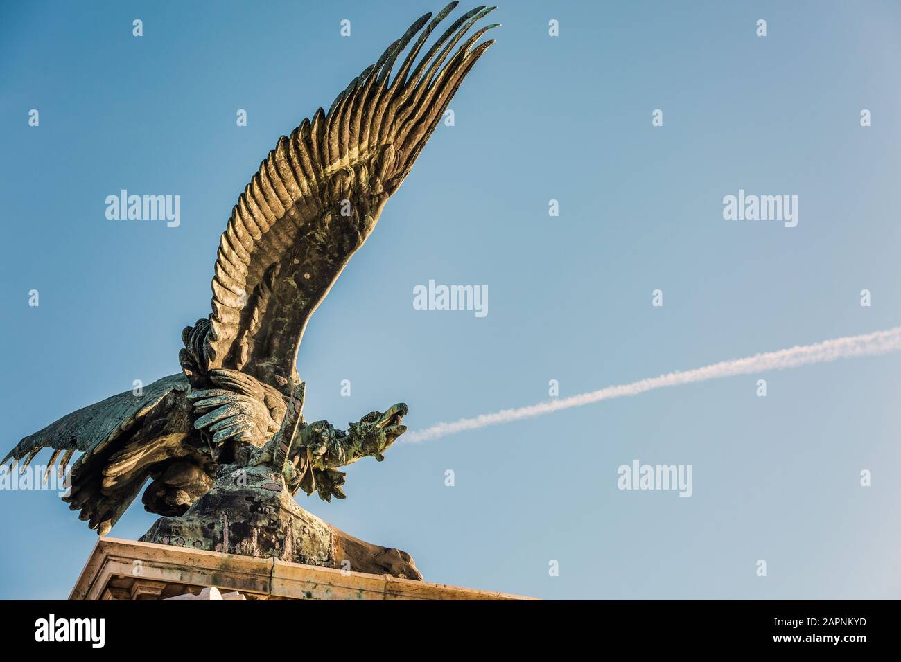 Statue hungarian turul bird sword hi-res stock photography and images ...