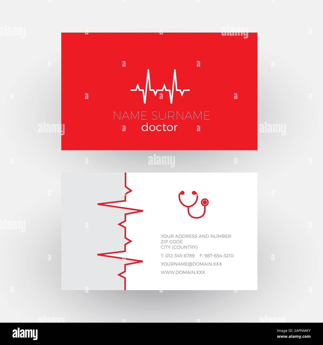 Vector abstract electrocardiogram strip. Cardiologist doctor business ...