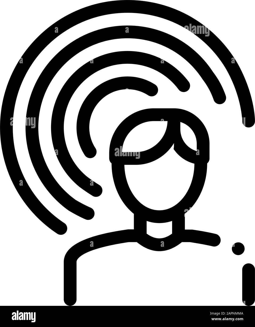 Male Hearing Icon Vector Outline Illustration Stock Vector Image & Art ...