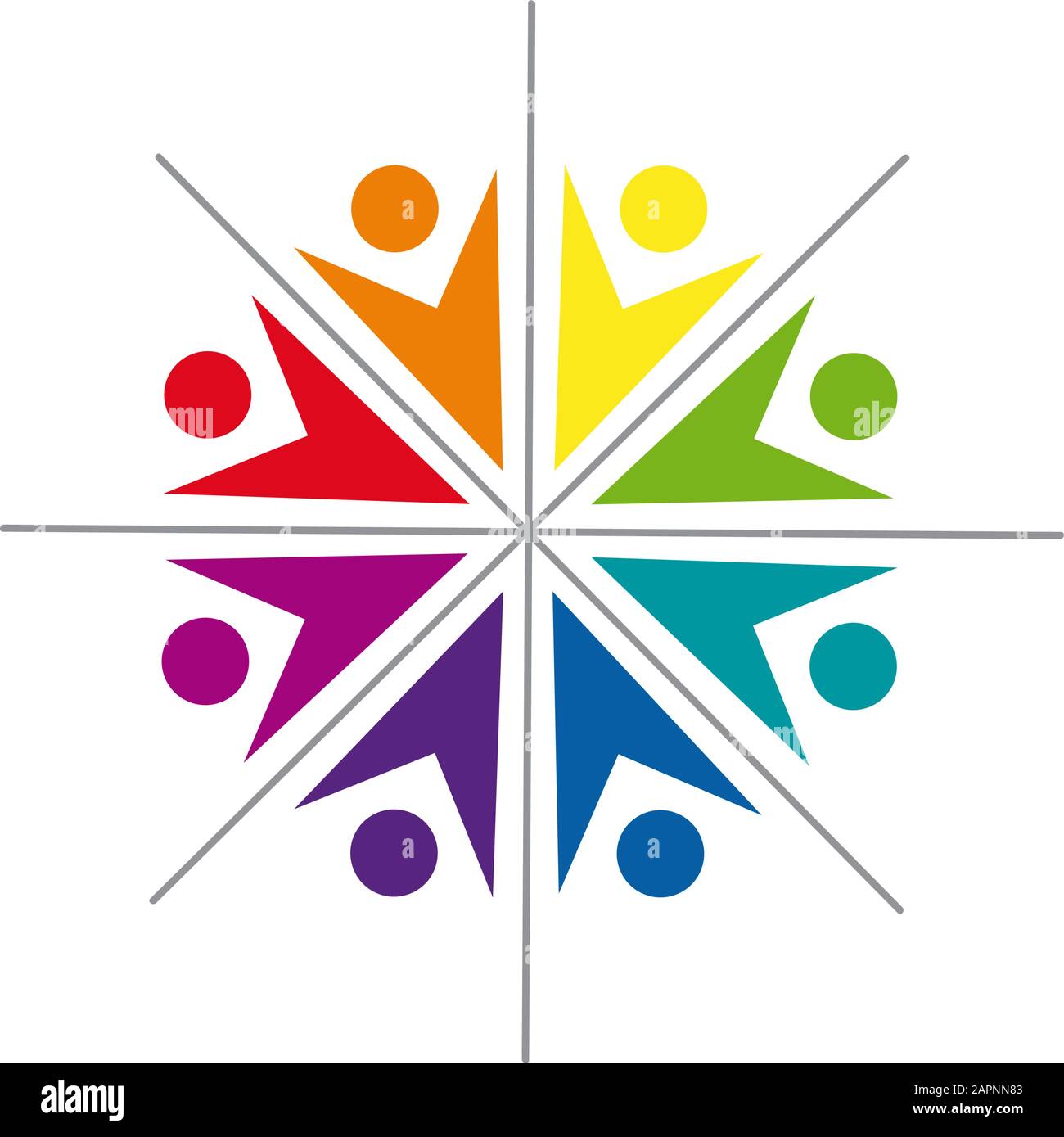 Vector sign, abstract teamwork Stock Vector Image & Art - Alamy