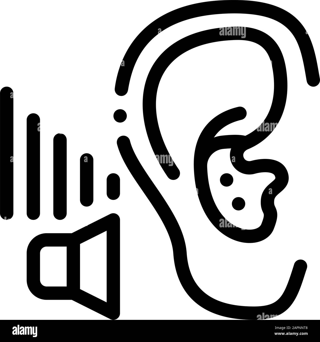 Bad Hearing Icon Vector Outline Illustration Stock Vector Image & Art ...