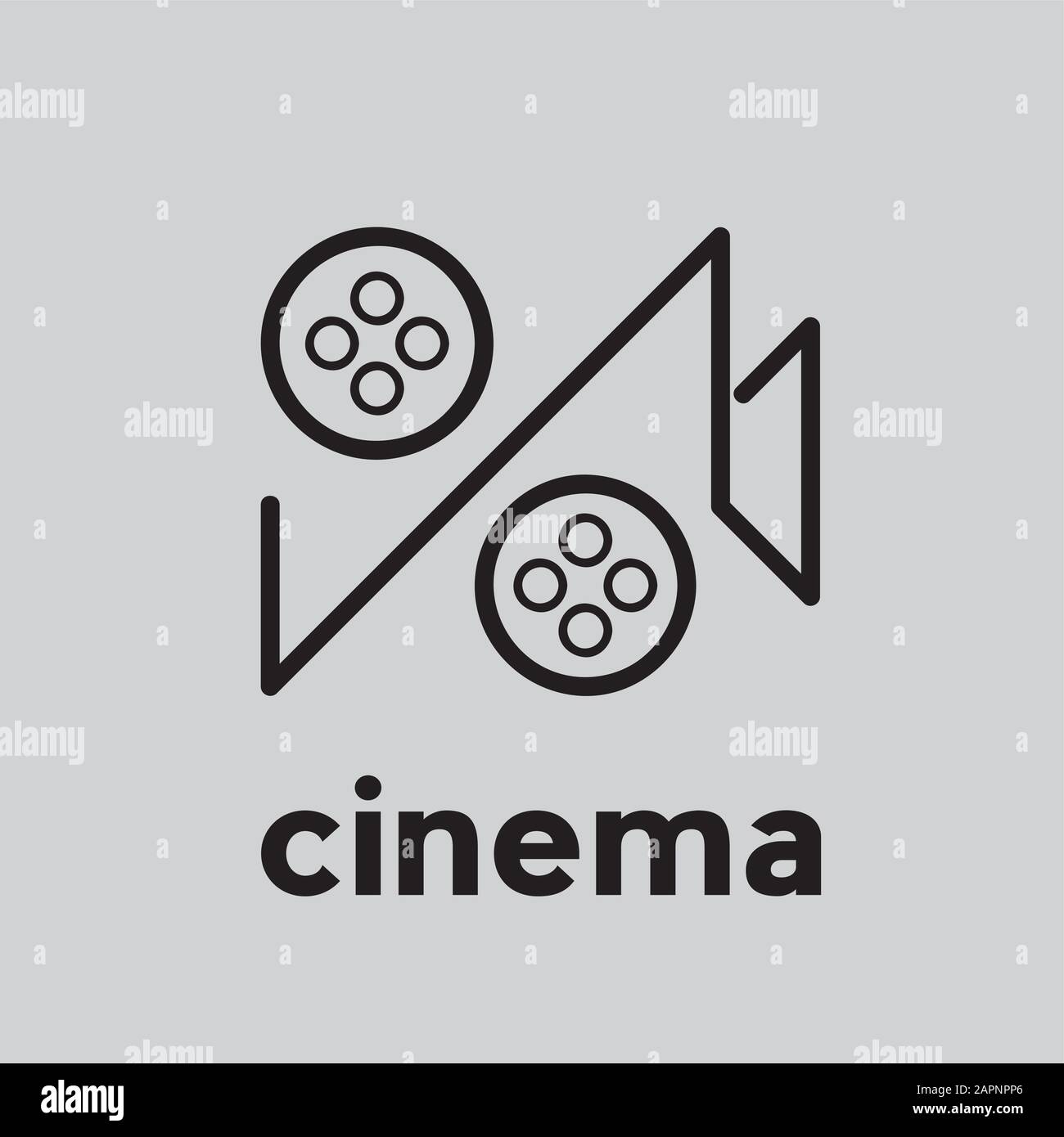 Vector abstract linear sign cinema Stock Vector Image & Art - Alamy