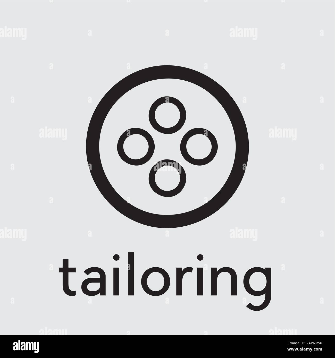 Vector abstract clothing button, concept of tailoring Stock Vector ...