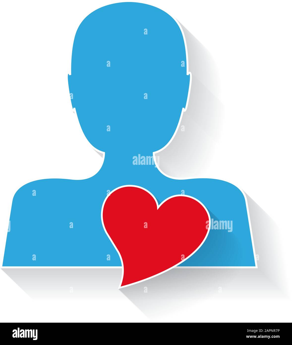 Vector heart in stylized man Stock Vector Image & Art - Alamy