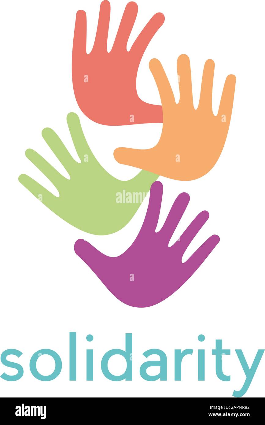 Office teamwork hands together Stock Vector Images - Alamy