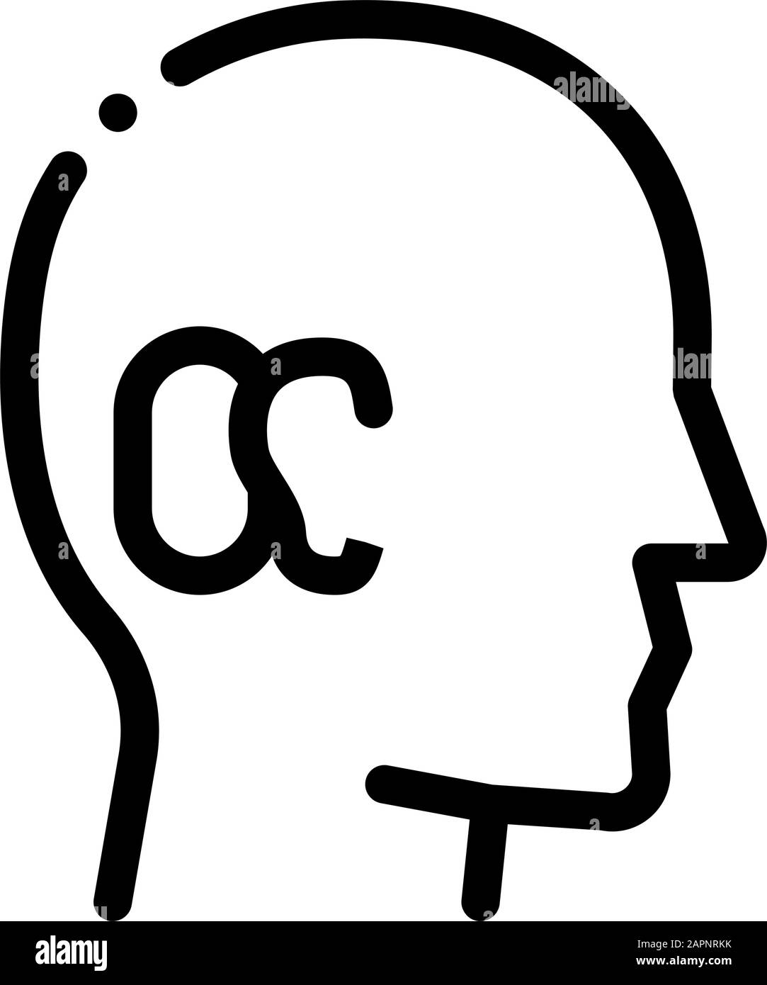 Human Ear Icon Vector Outline Illustration Stock Vector Image & Art - Alamy