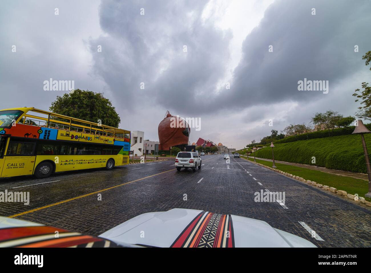 Doha, Qatar - July 10 2020: Pearl-Qatar district. Architecture ...