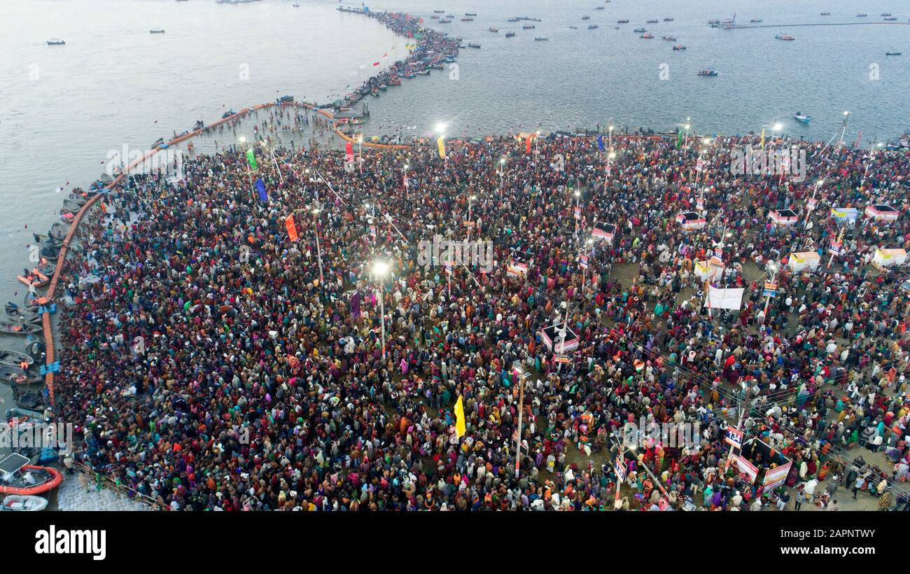 Allahabad Sangam Aerial High Resolution Stock Photography and Images ...