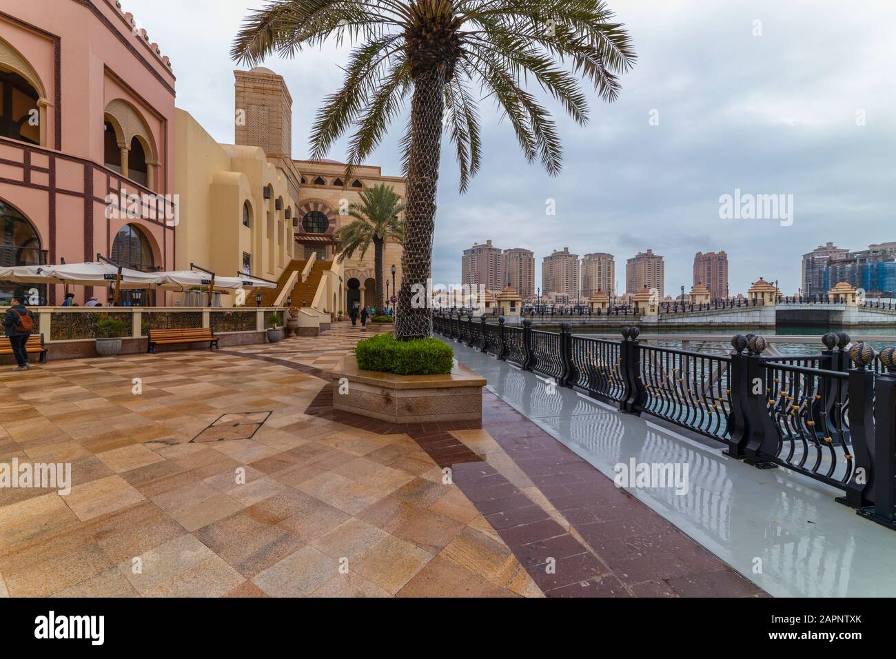 Doha, Qatar - July 10 2020: Pearl-Qatar district. Architecture ...