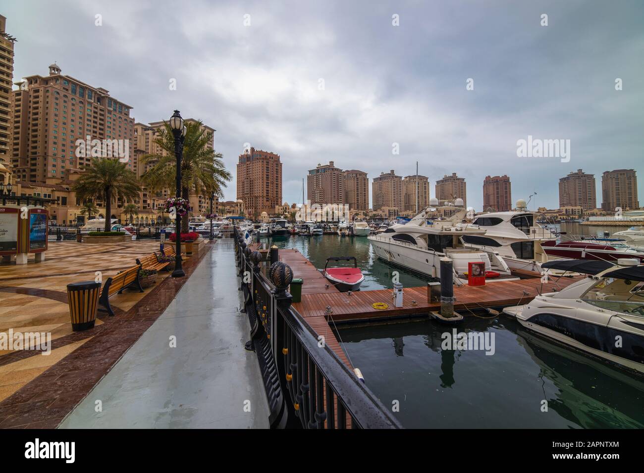 Doha, Qatar - July 10 2020: Pearl-Qatar district. Architecture ...
