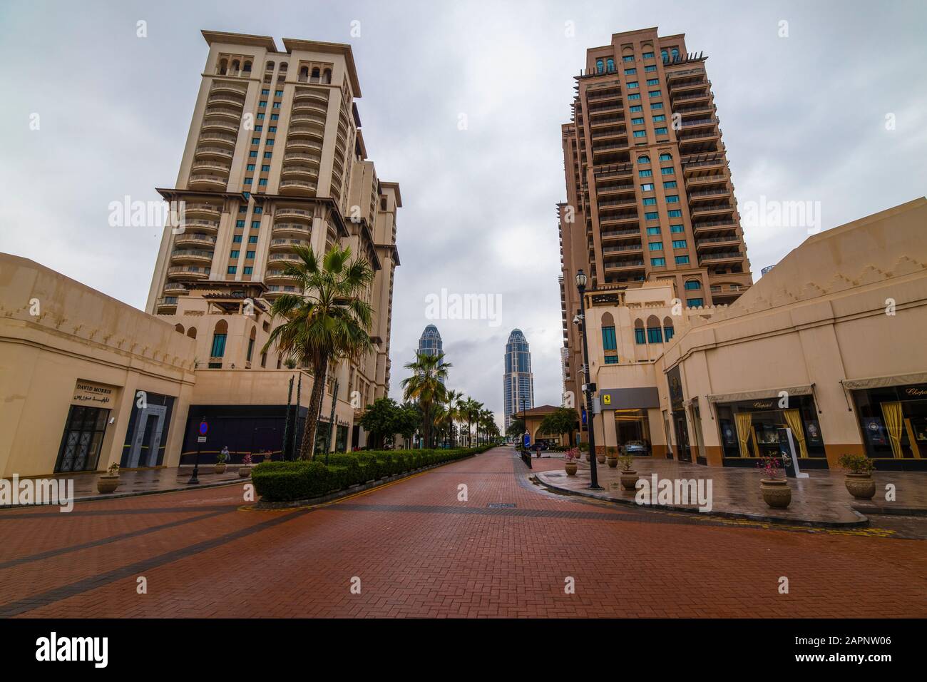 Doha, Qatar - July 10 2020: Pearl-Qatar district. Architecture ...