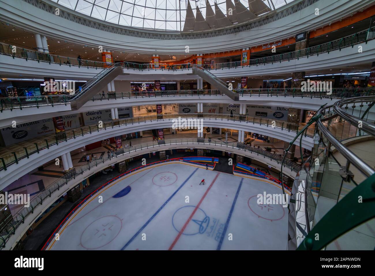 Doha, Qatar - july 10, 2020 : Street view of modern skyscrapers at ...
