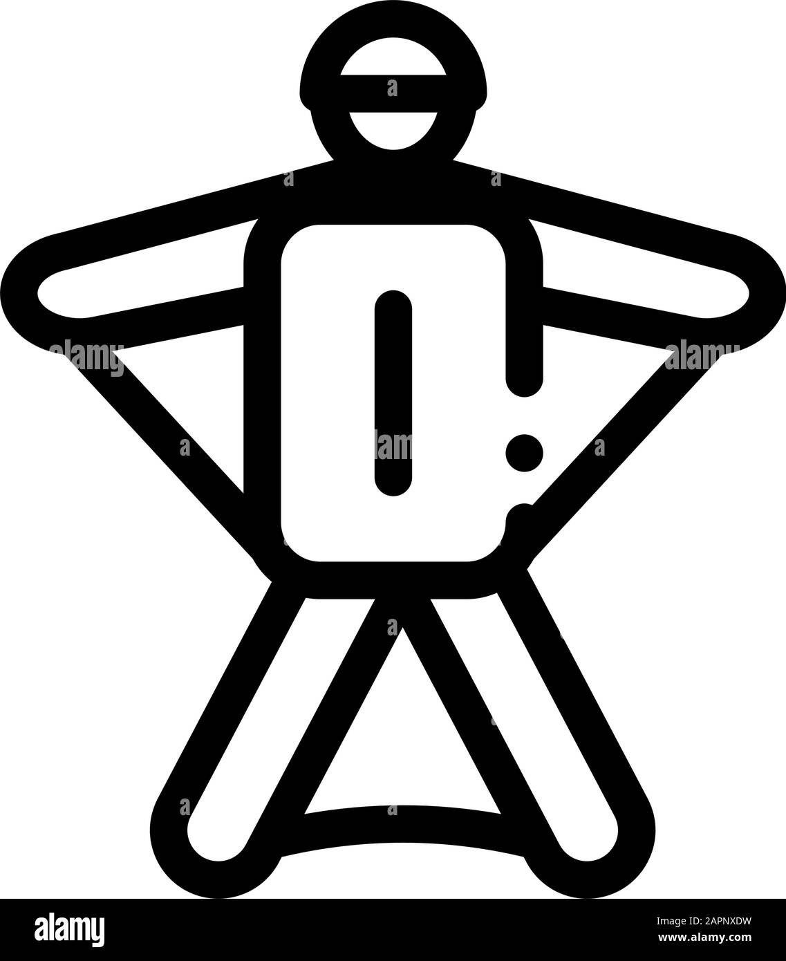 Skier Icon Vector Outline Illustration Stock Vector Image & Art - Alamy