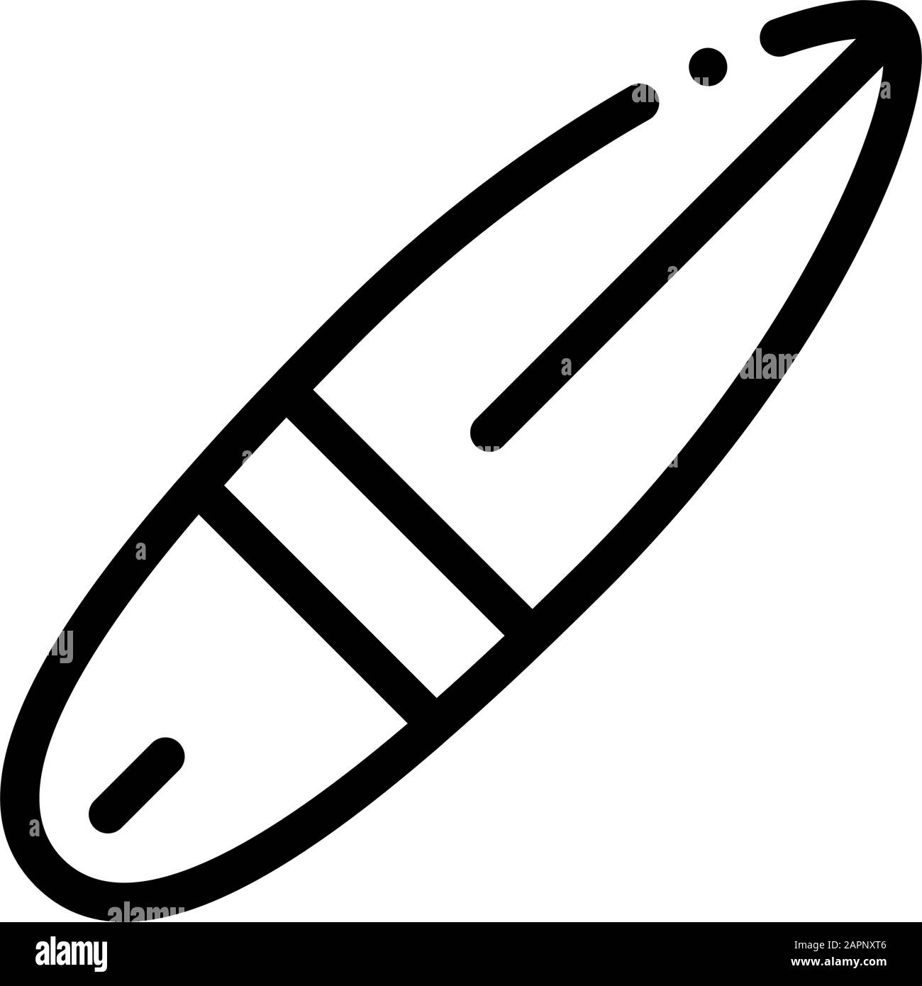 Canoe Icon Vector Outline Illustration Stock Vector Image & Art - Alamy