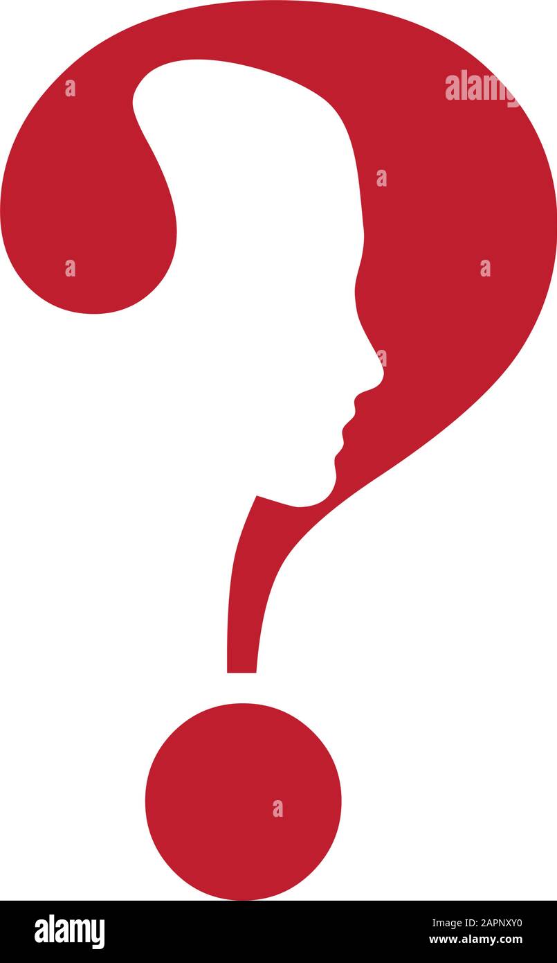 Vector sign question mark in the head Stock Vector Image & Art - Alamy
