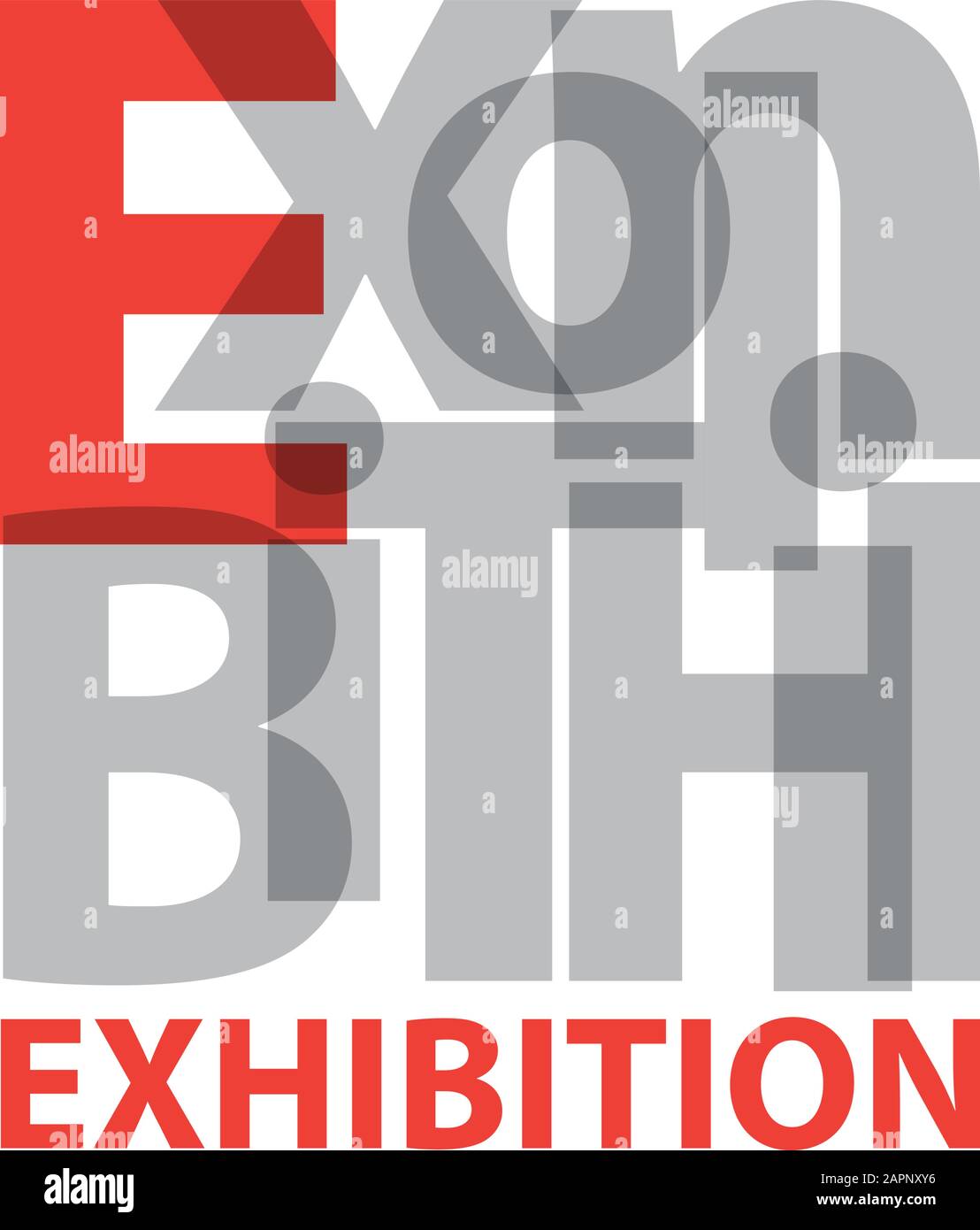 Vector exhibition. Broken text Stock Vector Image & Art - Alamy