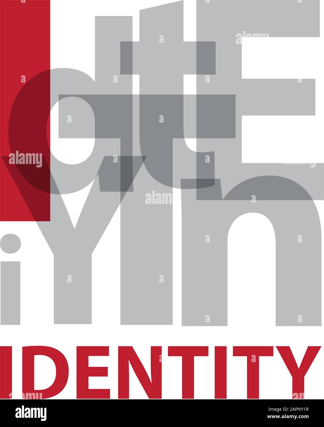 Vector identity. Broken text Stock Vector Image & Art - Alamy