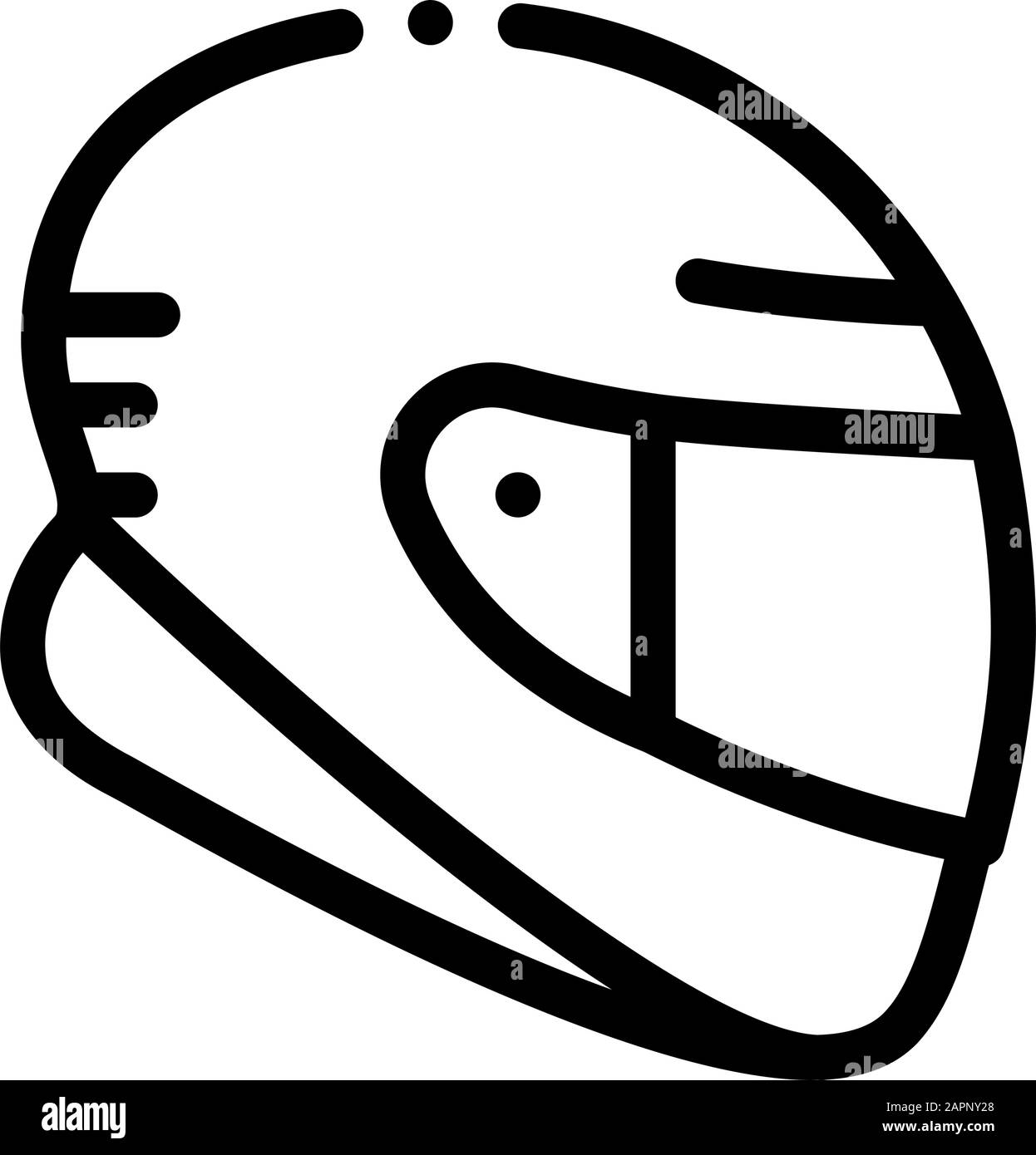 Protective Helmet Icon Vector Outline Illustration Stock Vector Image ...