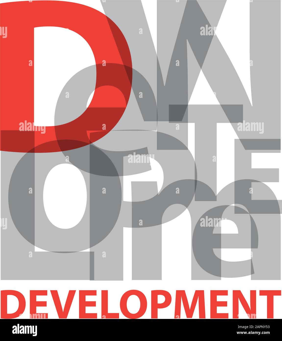 Vector development. Broken text Stock Vector Image & Art - Alamy