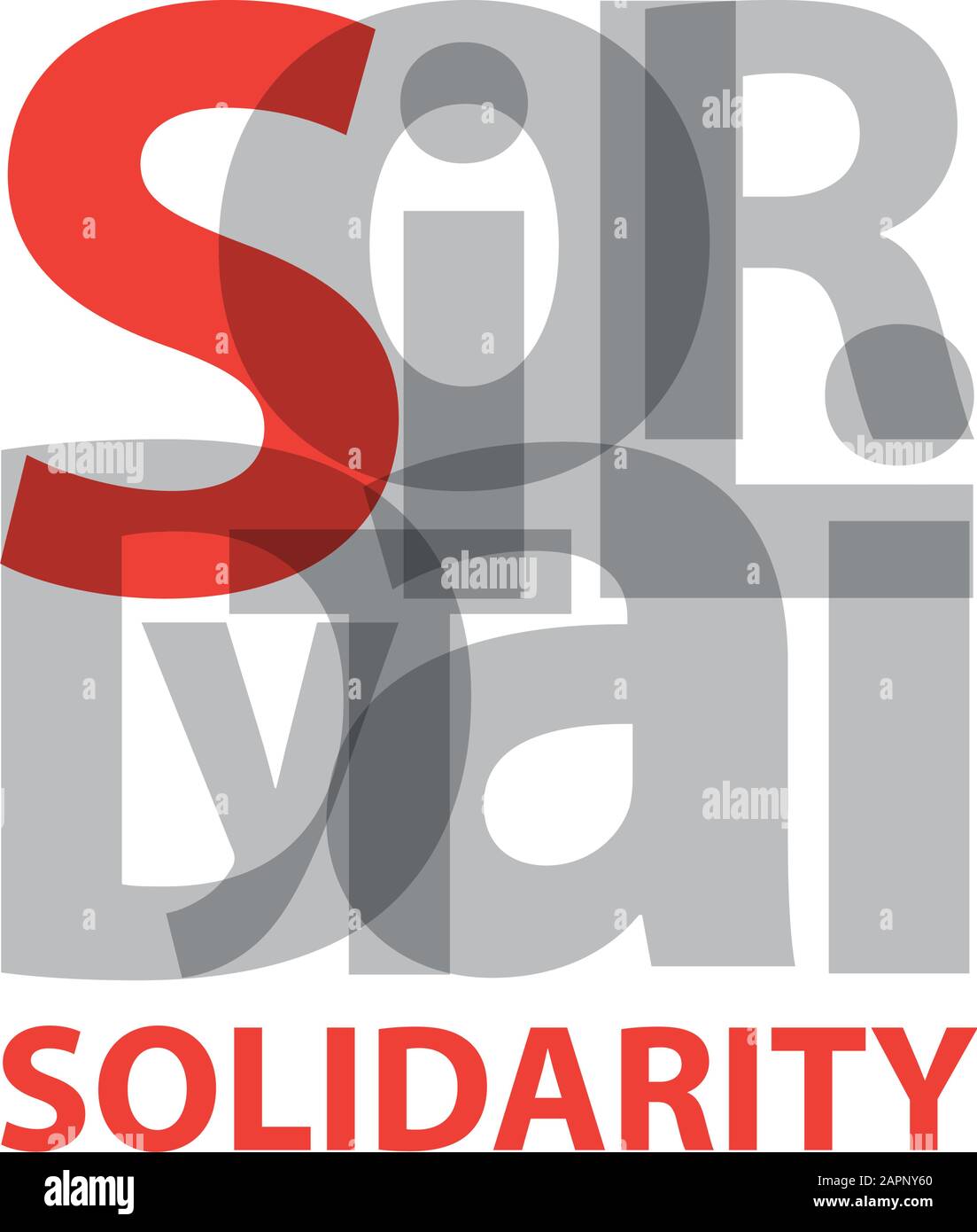 Vector solidarity. Broken text Stock Vector Image & Art - Alamy